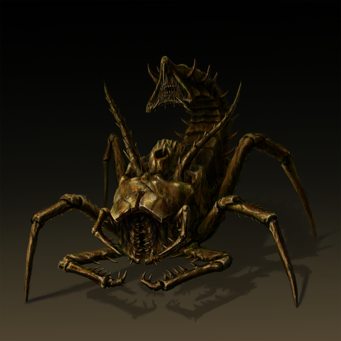 Иллюстрация Инопланетное насекомое (таракан) в стиле 2d, cg,