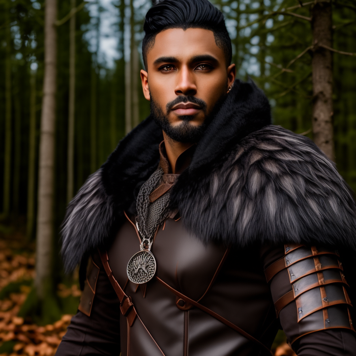 Иллюстрация Ведьмак в чаще | Illustrators.ru