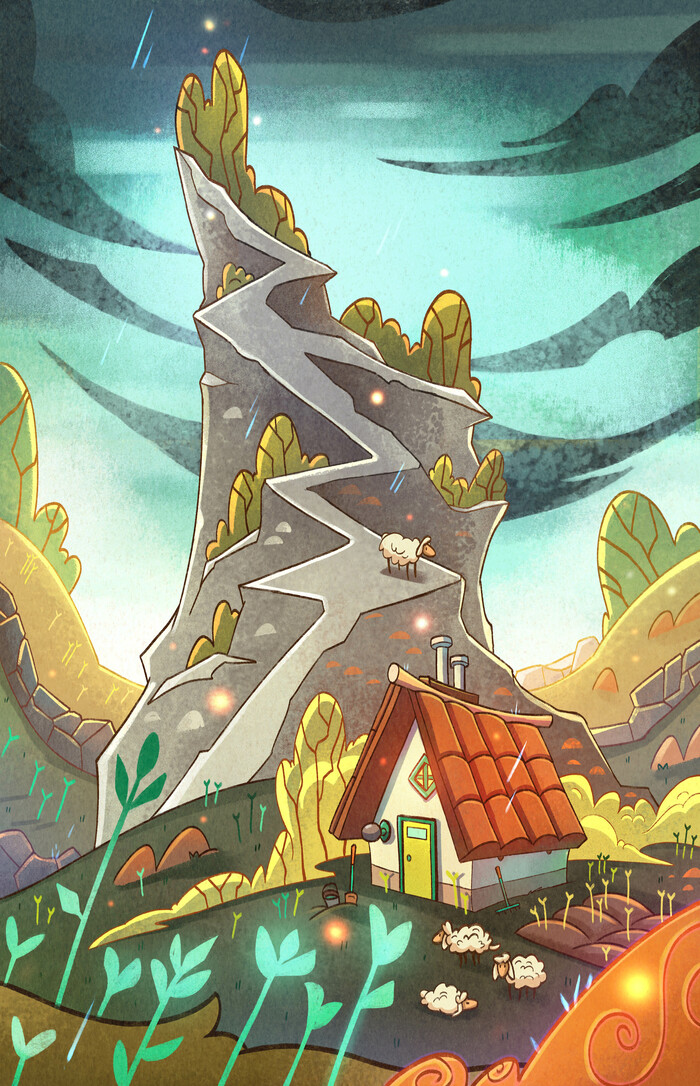 Иллюстрация An Cheathrú Rua. в стиле декоративный, графика,