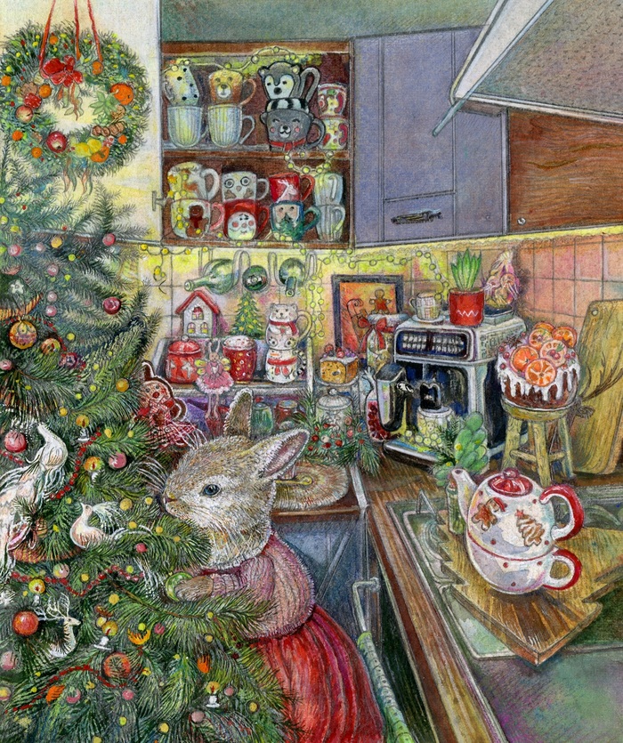 Иллюстрация Рождественская иллюстрация в стиле детский