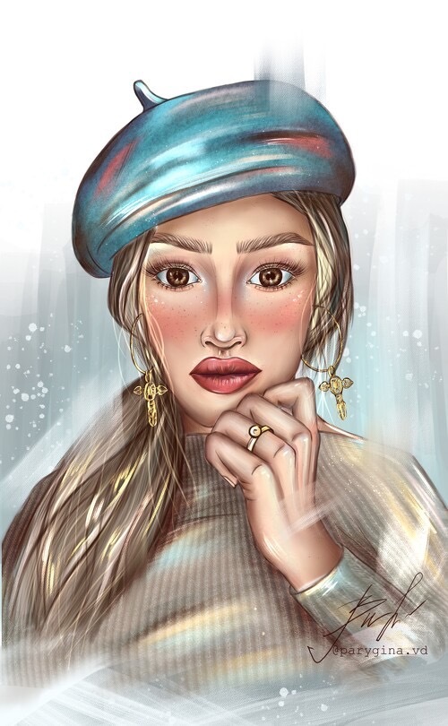 Иллюстрация Француженка | Illustrators.ru