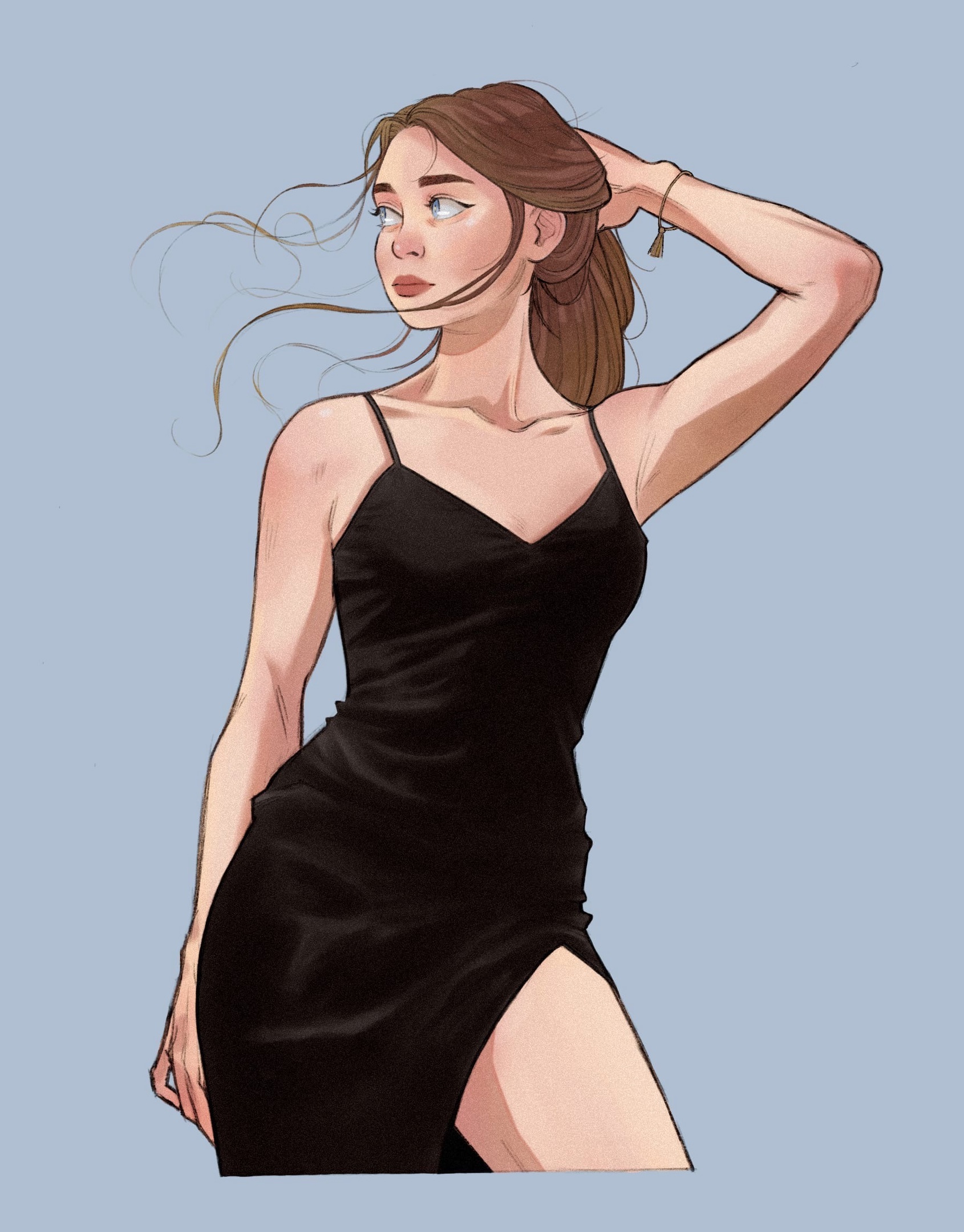 Иллюстрация Realistic portrait в стиле 2d | Illustrators.ru