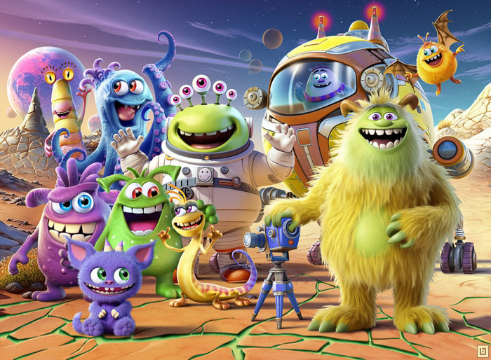 Иллюстрация Монстры в стиле компьютерная графика | Illustrators.ru