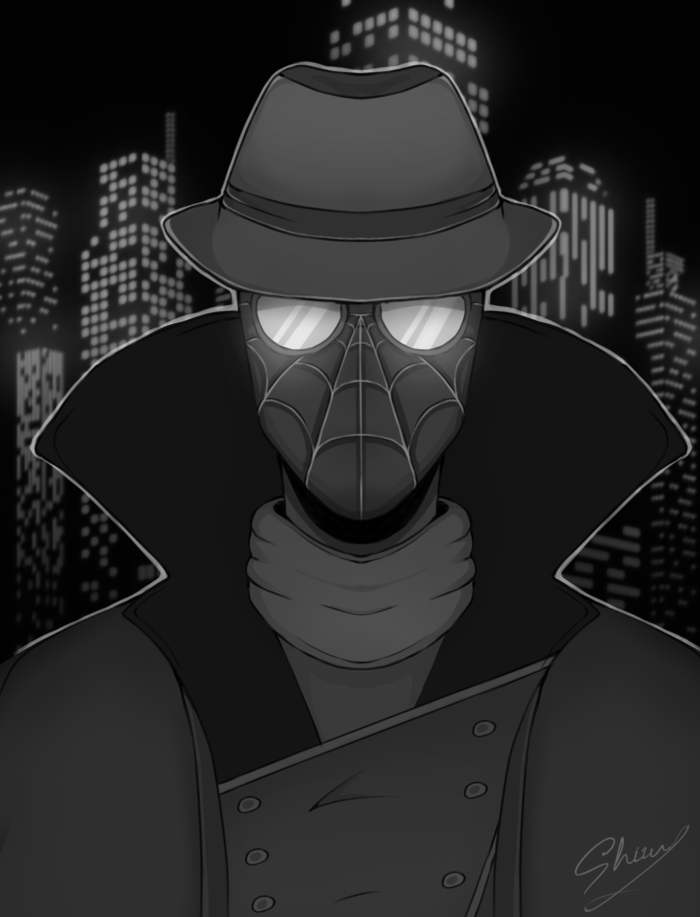 Иллюстрация Detective spider в стиле 2d | Illustrators.ru