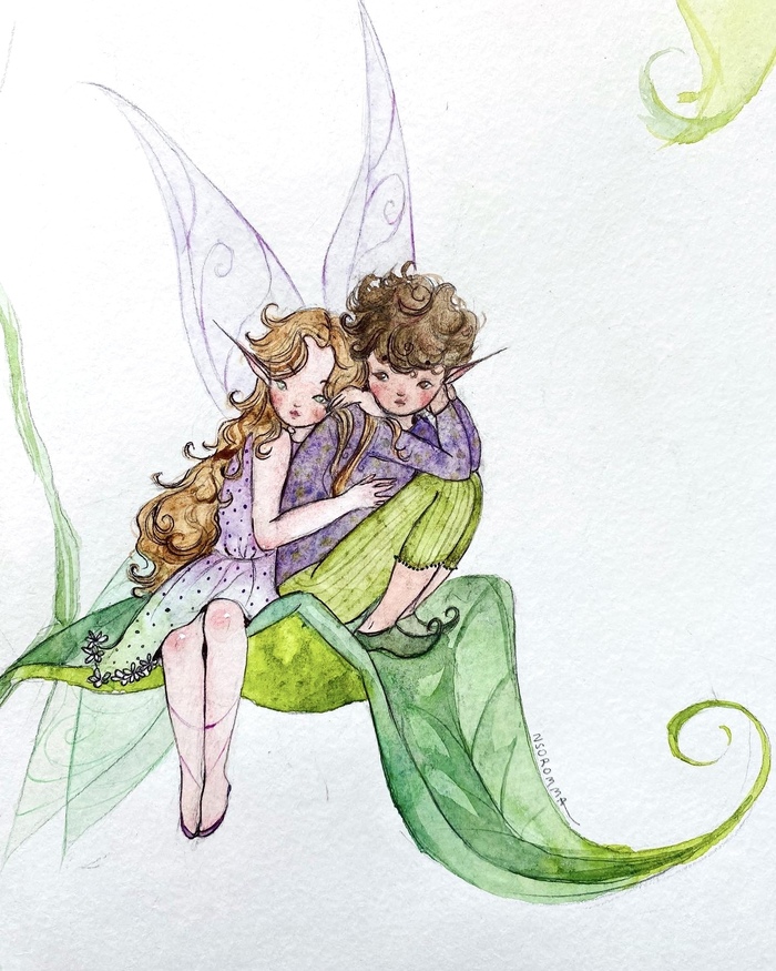 Иллюстрация Two Grains of Sand в стиле детский | Illustrators.ru