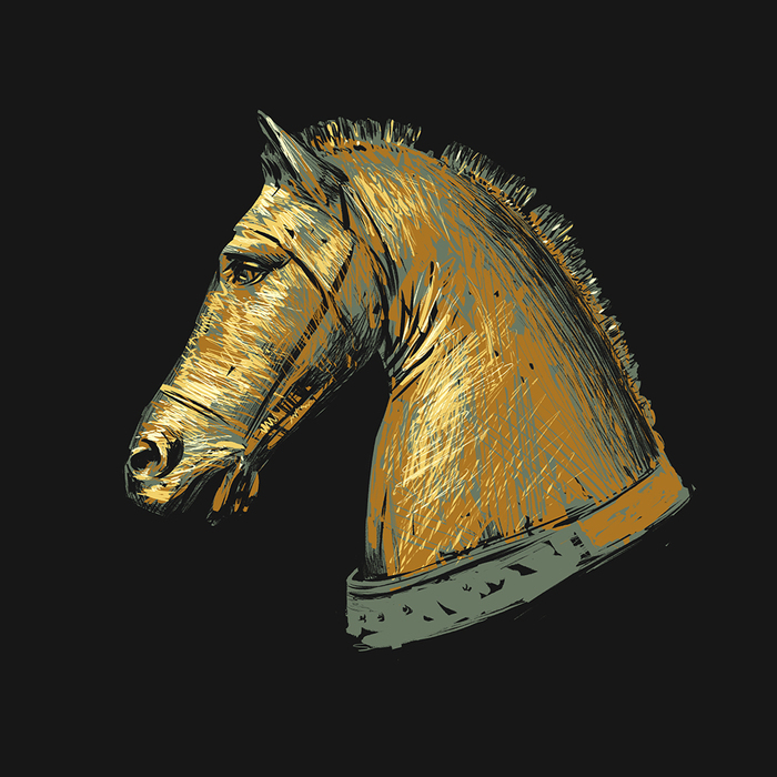 Иллюстрация Конь в стиле 2d | Illustrators.ru