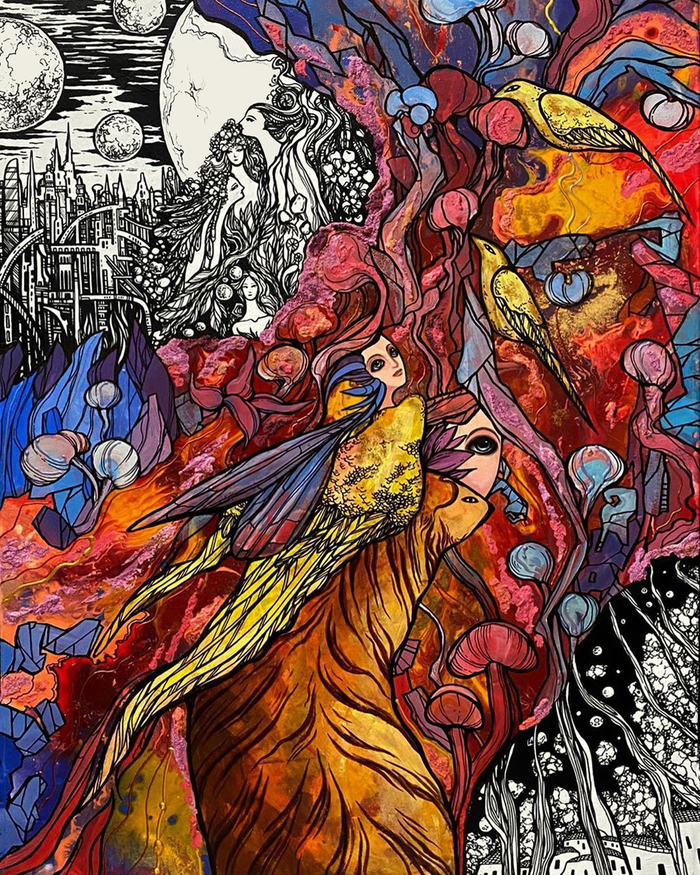 Иллюстрация Alien в стиле графика, живопись | Illustrators.ru