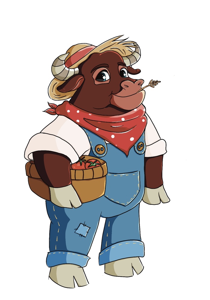 Иллюстрация Фермер в стиле детский, персонажи, реклама персонажи