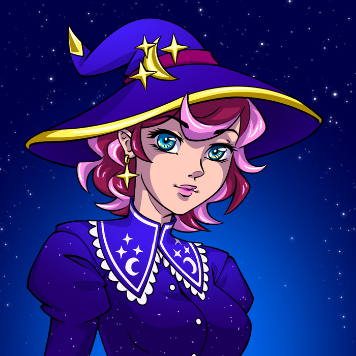 Иллюстрация Star witch в стиле 2d, анимационный, персонажи