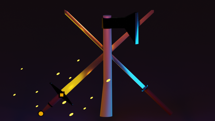 Иллюстрация Лого для канала об оружии в стиле 3d, cg, game dev