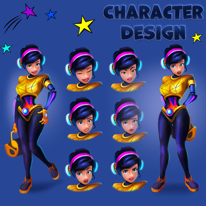 Иллюстрация Дизайн персонажа в стиле 2d, game dev, компьютерная