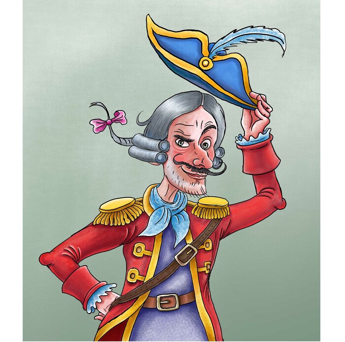 Иллюстрация "Baron Munchausen" Illustration в стиле 2d,