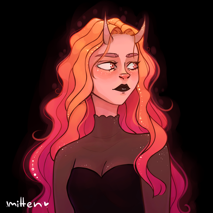 Иллюстрация Demon girl в стиле 2d | Illustrators.ru