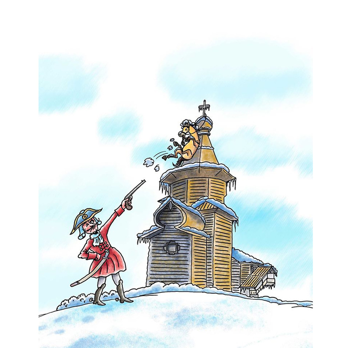 Иллюстрация "Baron Munchausen" Illustration в стиле 2d,