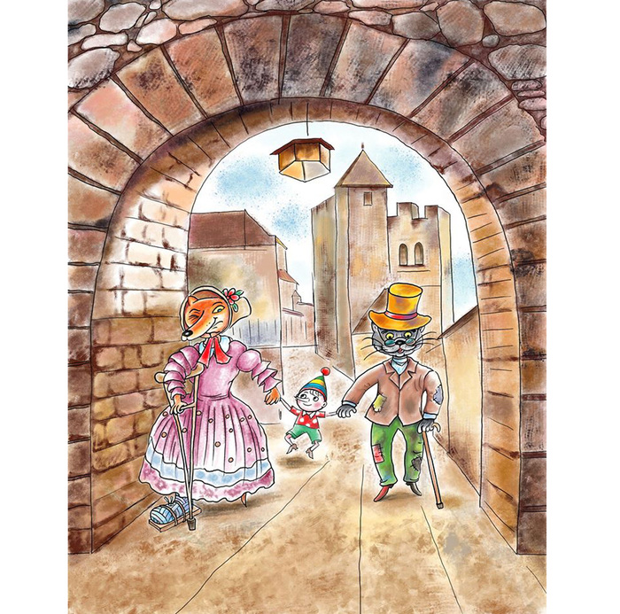 Иллюстрация "Pinocchio" Illustration в стиле 2d,