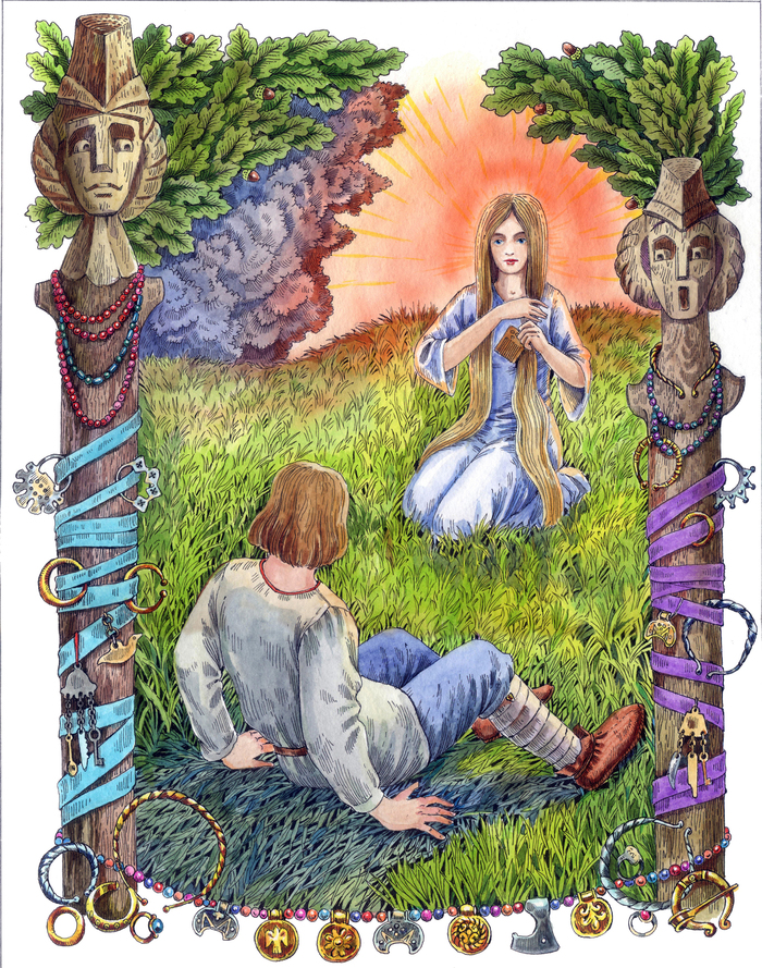 Иллюстрация "Утренний всадник" для ЭКСМО в стиле книжная