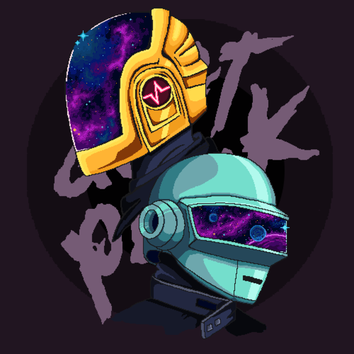 Иллюстрация Daft Punk в стиле 2d | Illustrators.ru