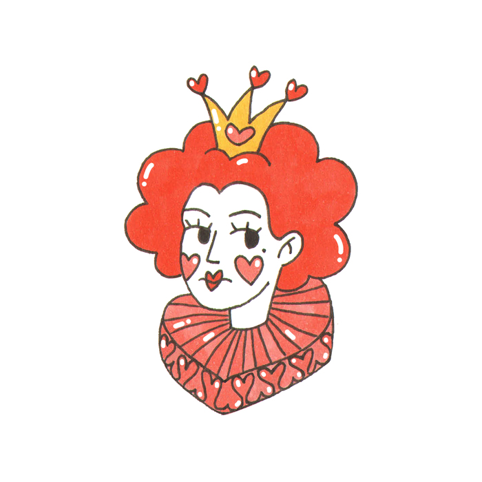 Иллюстрация Красная Королева | Red Queen в стиле 2d, детский,