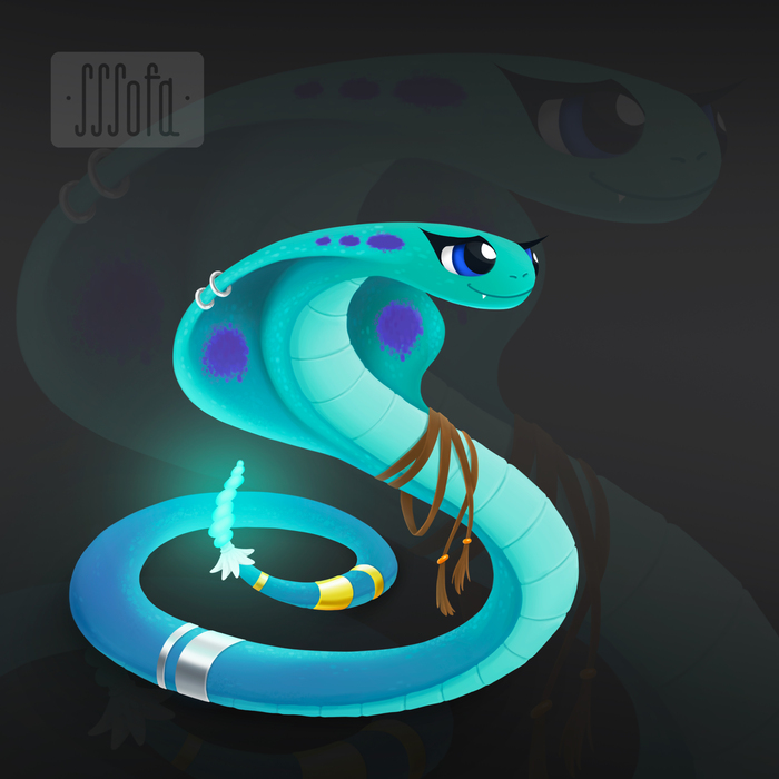 Иллюстрация Ssssssnake в стиле game dev | Illustrators.ru