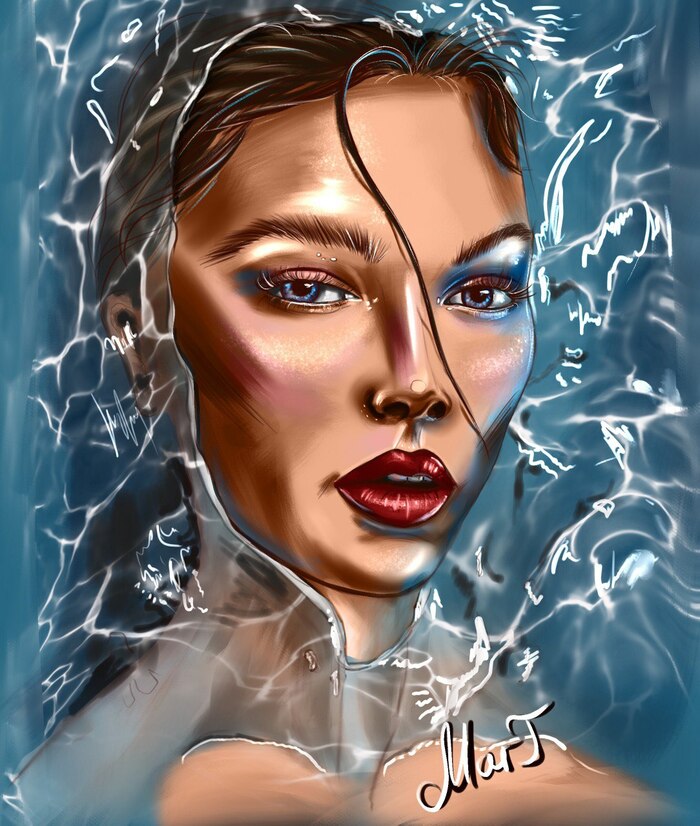 Иллюстрация Я погружаюсь в стиле lifestyle | Illustrators.ru