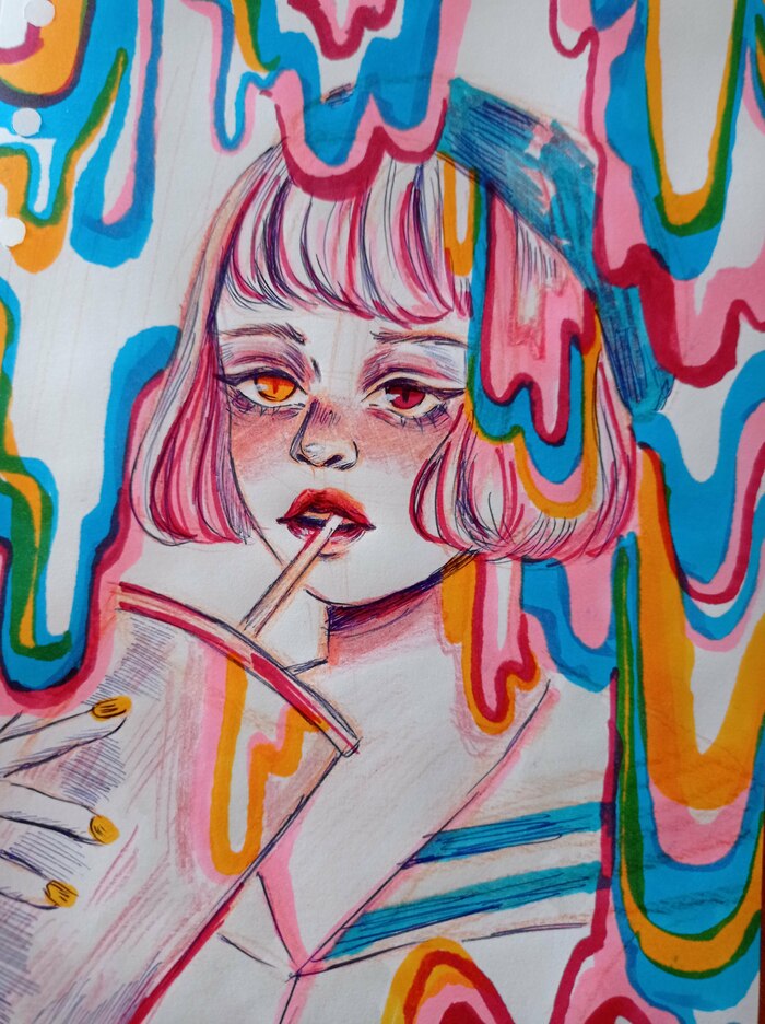 Иллюстрация Подтек в стиле 2d | Illustrators.ru