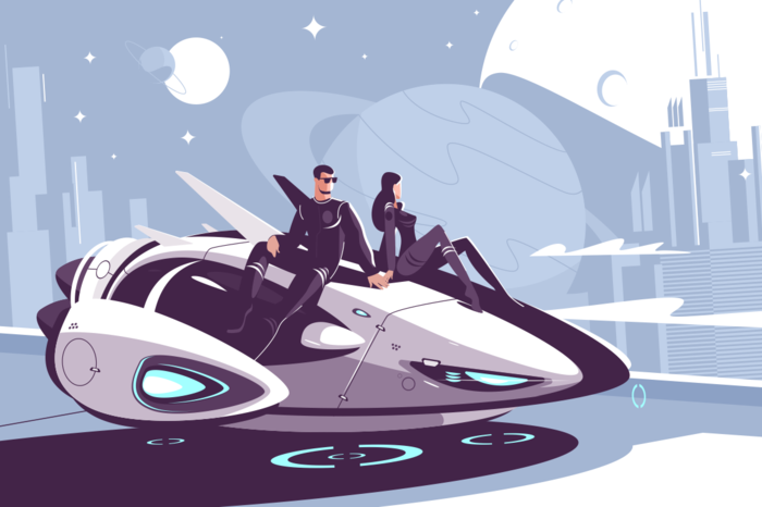 Иллюстрация На крыше в стиле 2d | Illustrators.ru