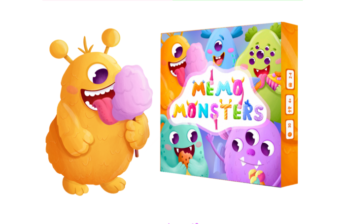 Иллюстрация Мемо игра "MemoMonsters" в стиле детский
