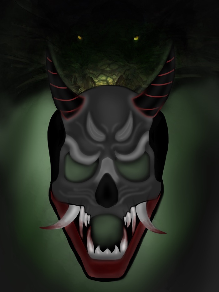 Иллюстрация “Secrets & Masks” The Demon Mask