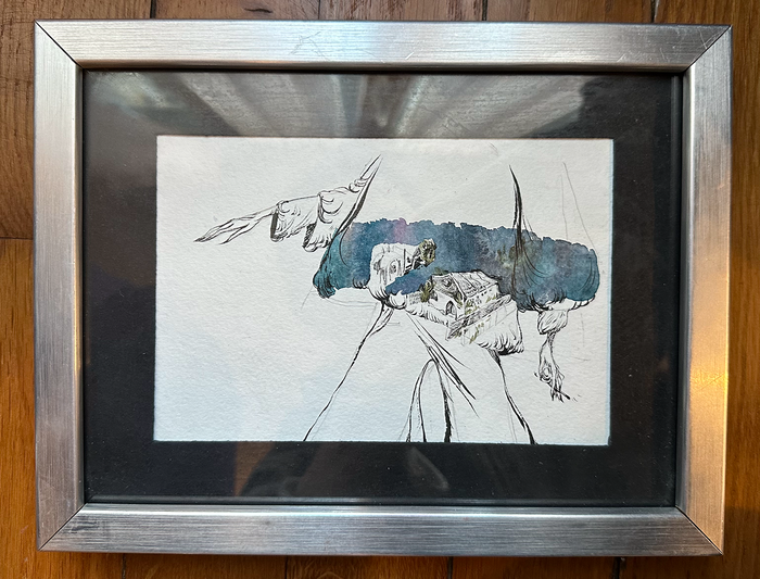 Иллюстрация акварель в стиле графика | Illustrators.ru