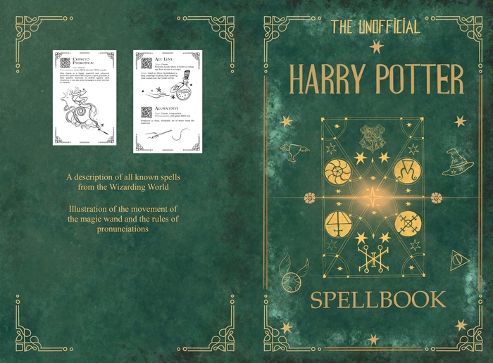 Иллюстрация harry potter spellbook-cover | Illustrators.ru