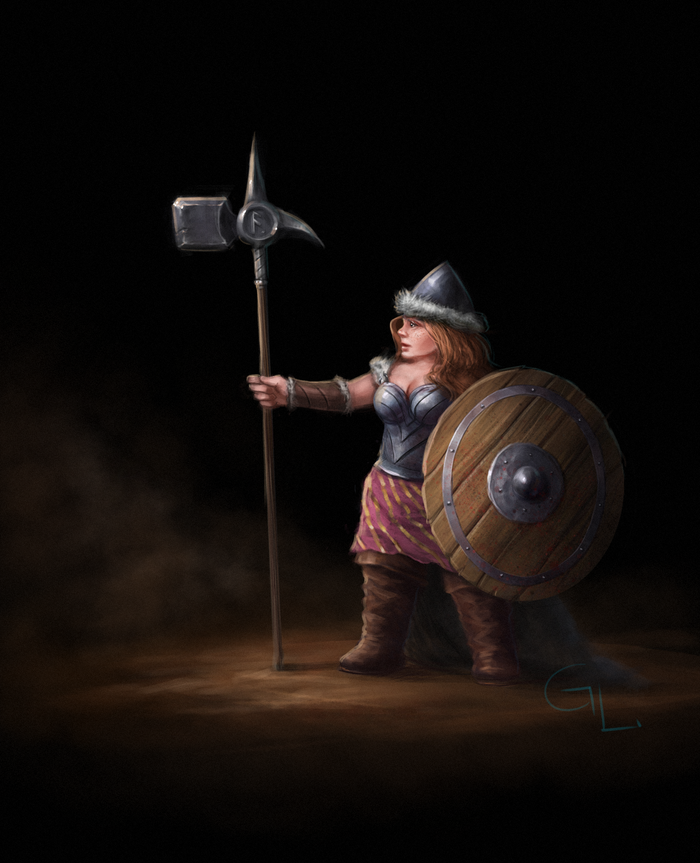 Иллюстрация dwarf woman в стиле 2d | Illustrators.ru