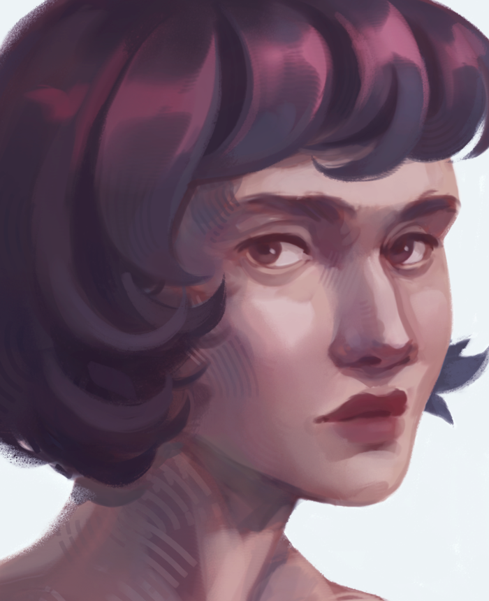 Иллюстрация Портрет девушки в стиле 2d | Illustrators.ru