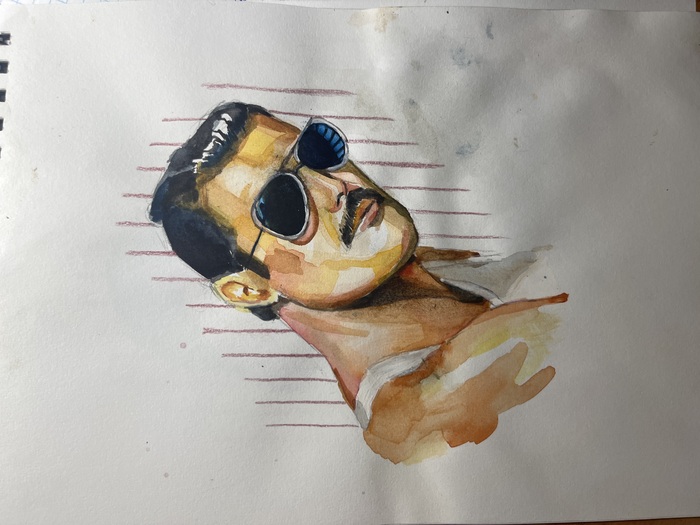 Иллюстрация Фредди Меркури | Illustrators.ru