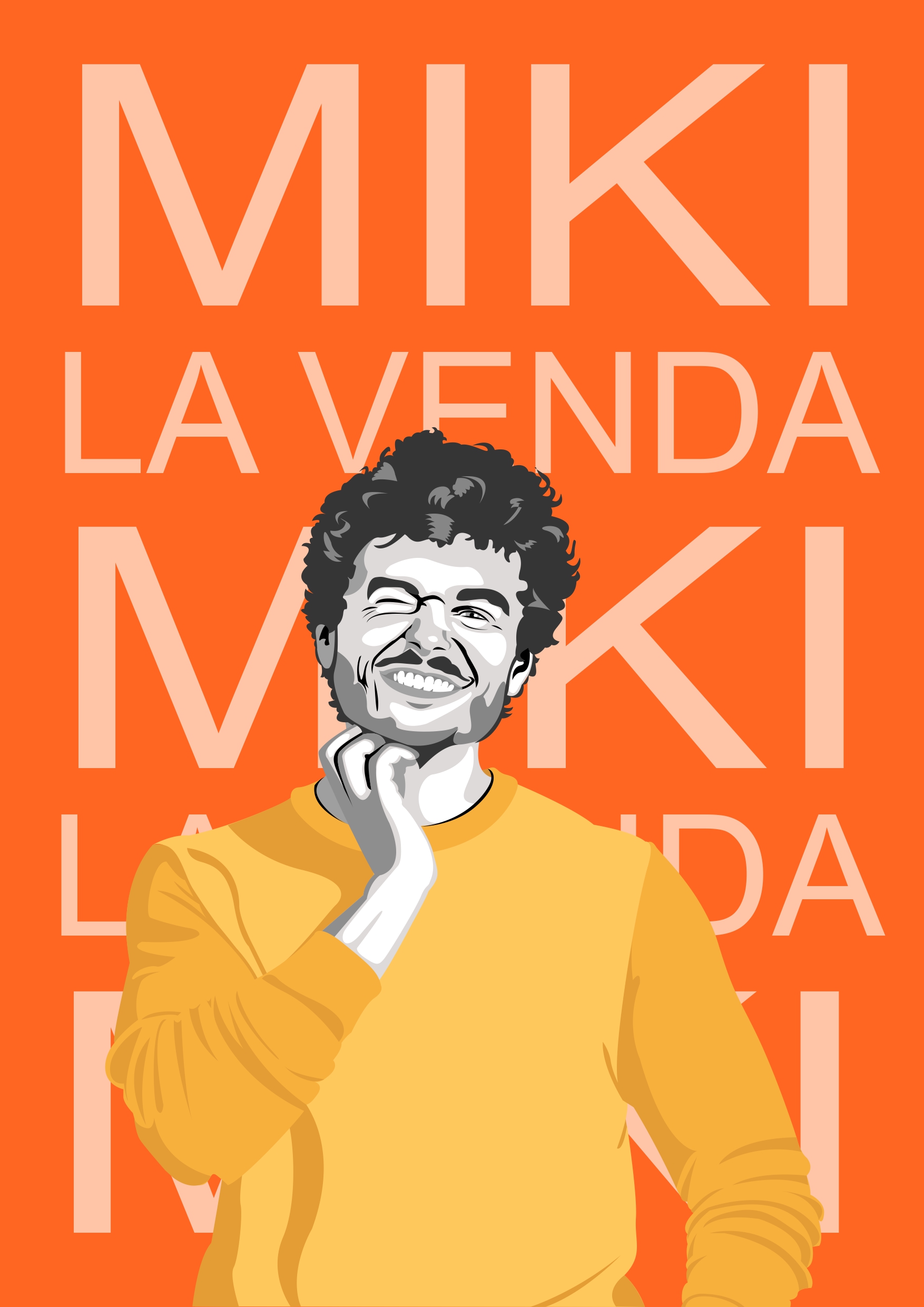 Иллюстрация Яркий плакат с музыкантом в стиле плакат