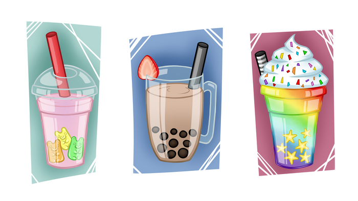 Иллюстрация Bubble tea в стиле 2d | Illustrators.ru