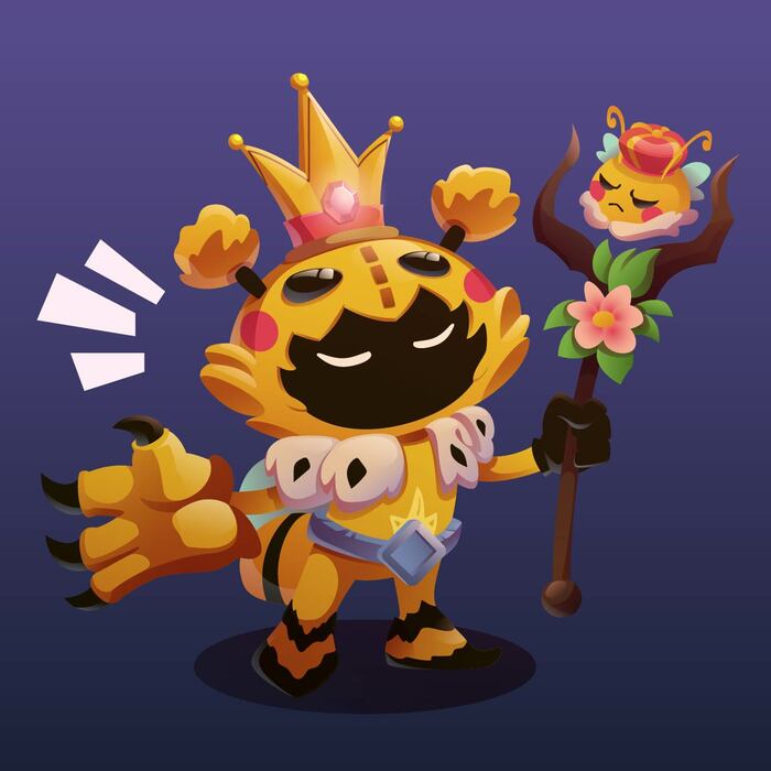 Иллюстрация Beegar в стиле 2d, game dev, компьютерная графика