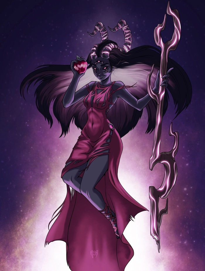 Иллюстрация Демон девушка в стиле game dev | Illustrators.ru