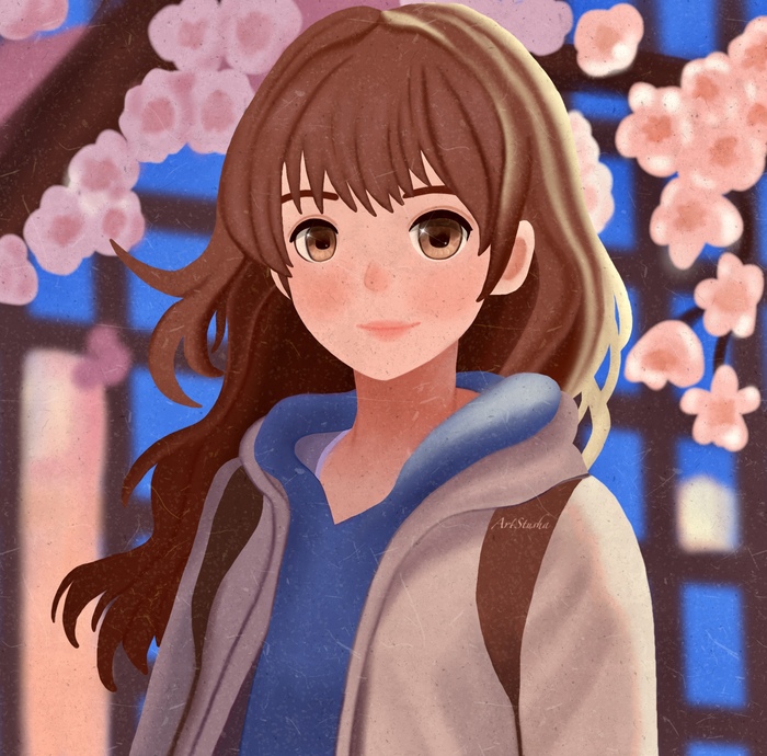 Иллюстрация Spring time в стиле декоративный, персонажи, плакат