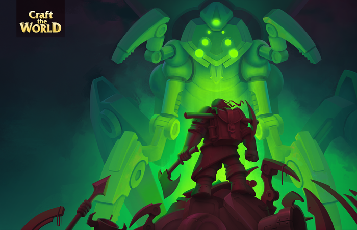 Иллюстрация Вторжение инопланетян в стиле game dev