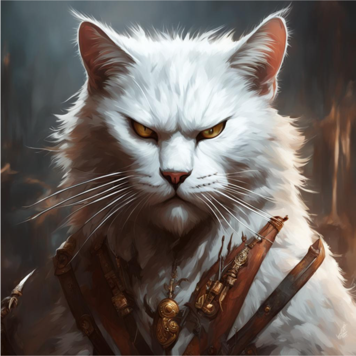 Иллюстрация кот воин 4 в стиле 2d | Illustrators.ru