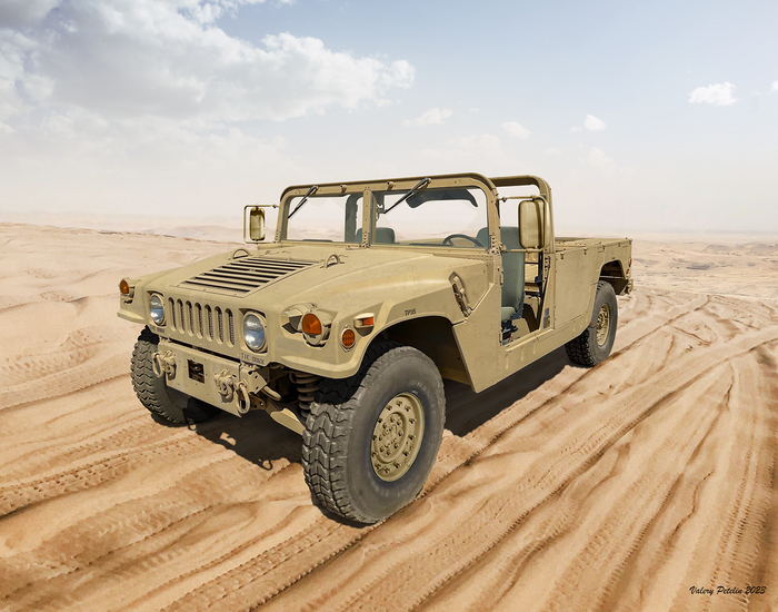 Иллюстрация Humvee M1097A2 в стиле 2d | Illustrators.ru