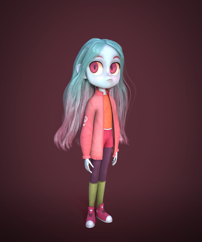 Иллюстрация Vampire girl в стиле game dev | Illustrators.ru