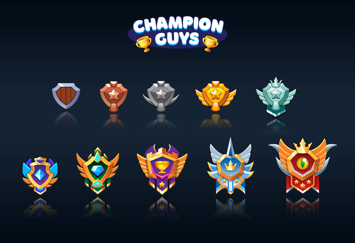Иллюстрация League icons в стиле game dev | Illustrators.ru