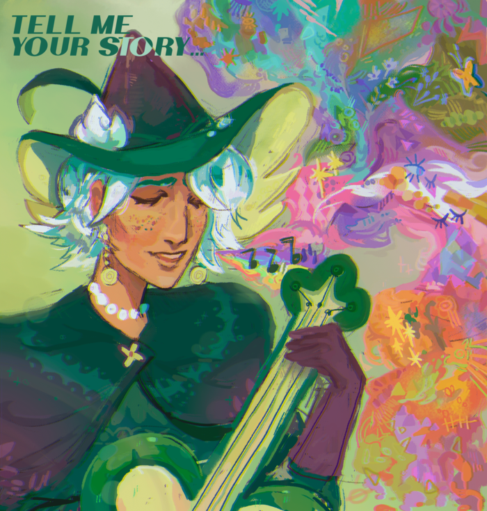 Иллюстрация Tell me your story... ♫♪ в стиле 2d, компьютерная