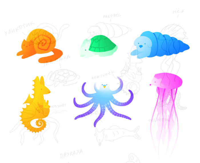 Иллюстрация Морская братва в стиле детский, книжная графика,