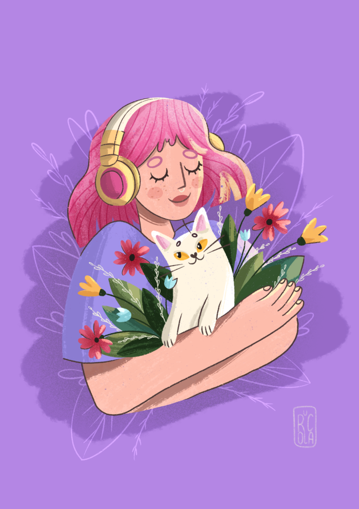 Иллюстрация spring music в стиле журнальный | Illustrators.ru
