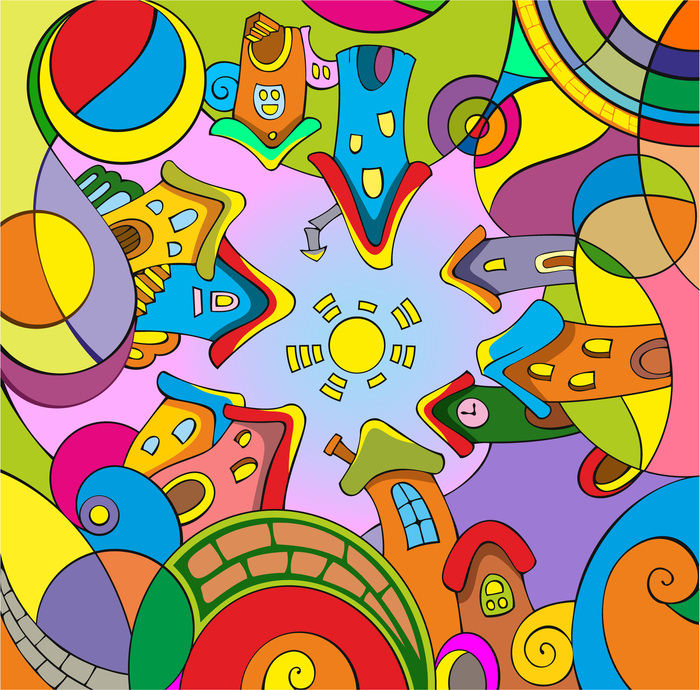 Иллюстрация Town around в стиле 2d | Illustrators.ru