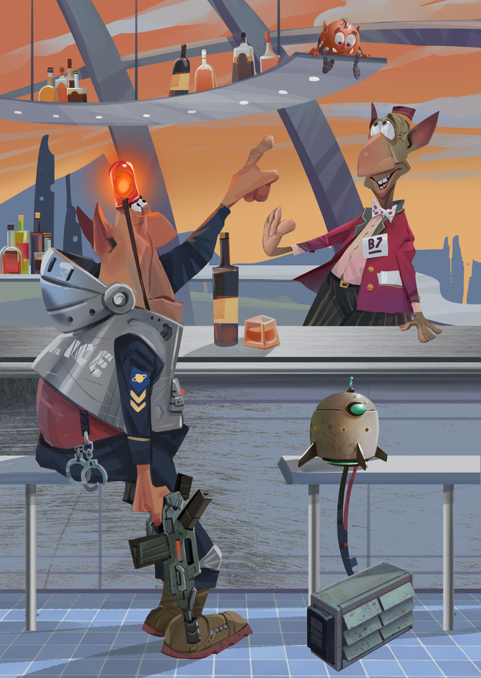 Иллюстрация Иллюстрация "Космическое кафе"