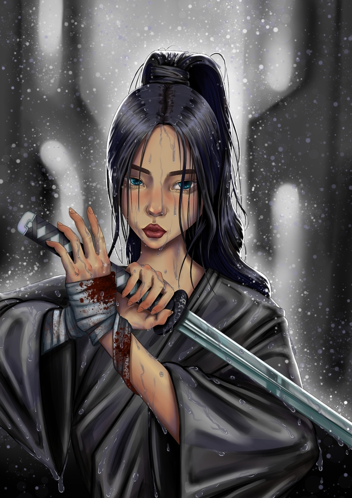 Иллюстрация Самур в стиле 2d | Illustrators.ru