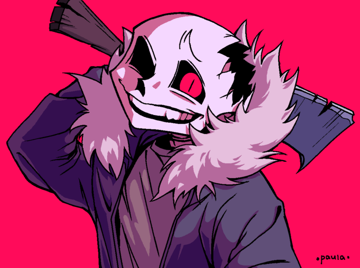 Иллюстрация Horror Sans (undertale) в стиле скетчи